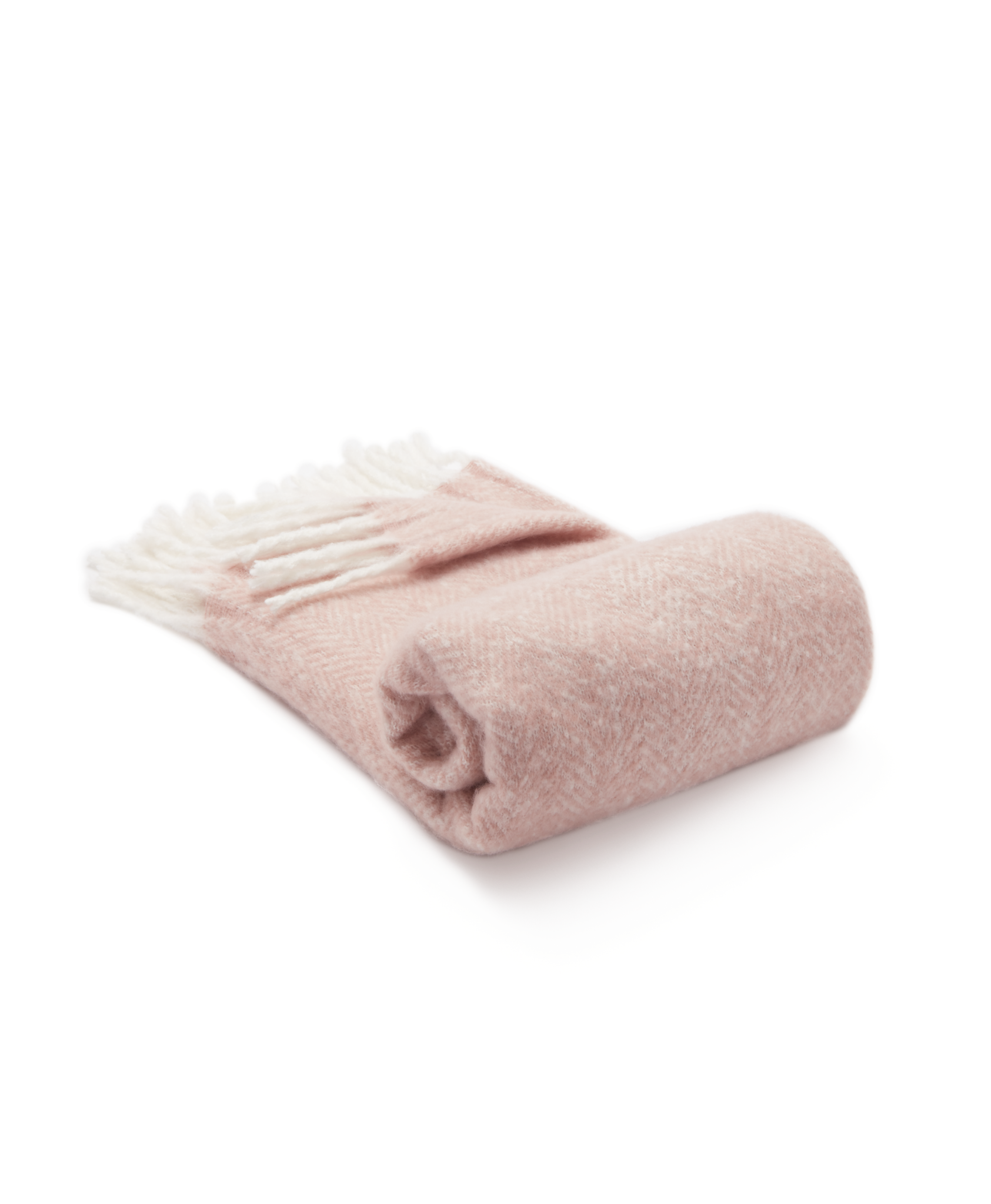 Delikatny różowy pled z frędzlami - Pepco Polska