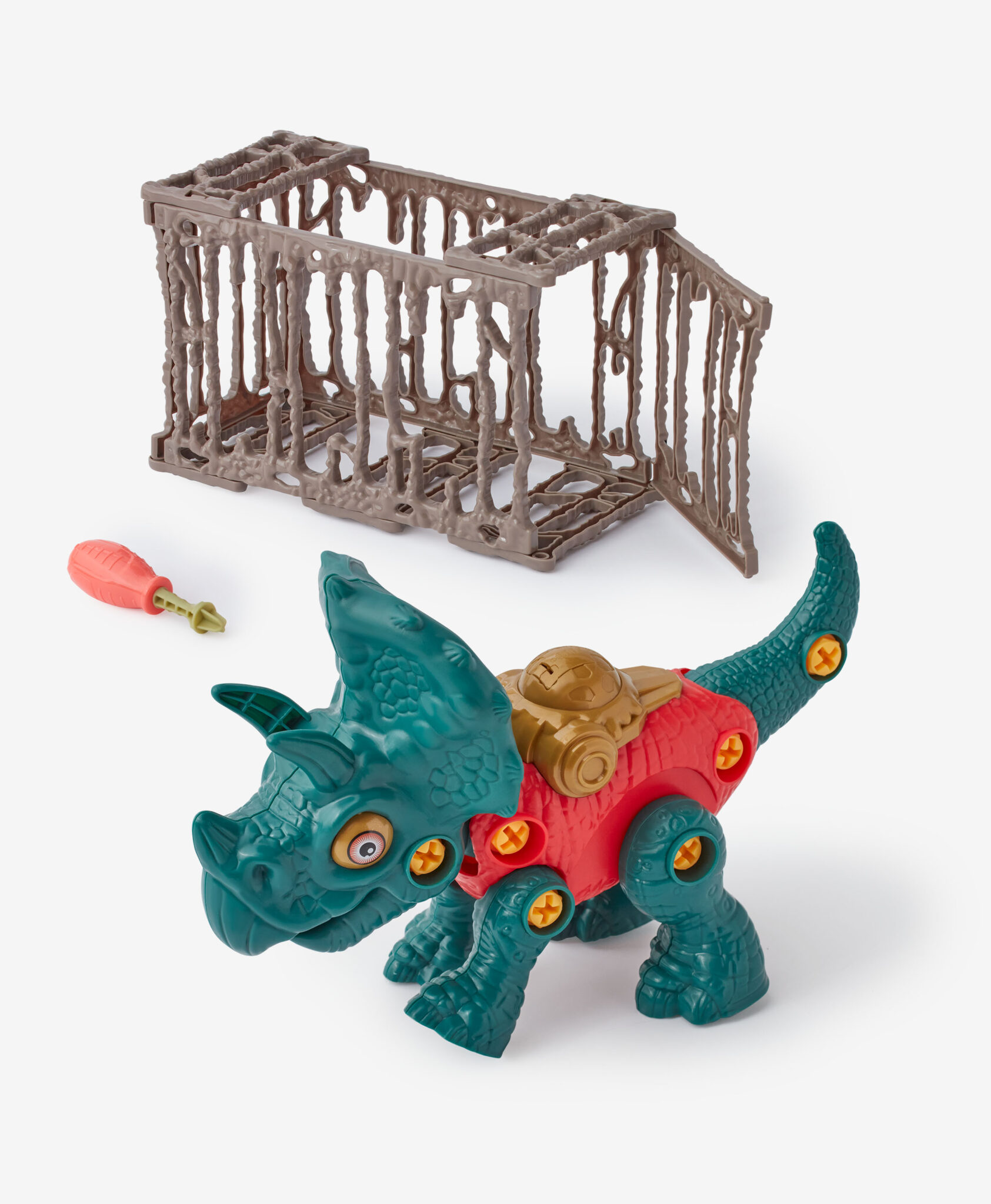 Dinozaur w klatce DIY Triceratops ze śrubokrętem, 30 zł. Kup w Pepco